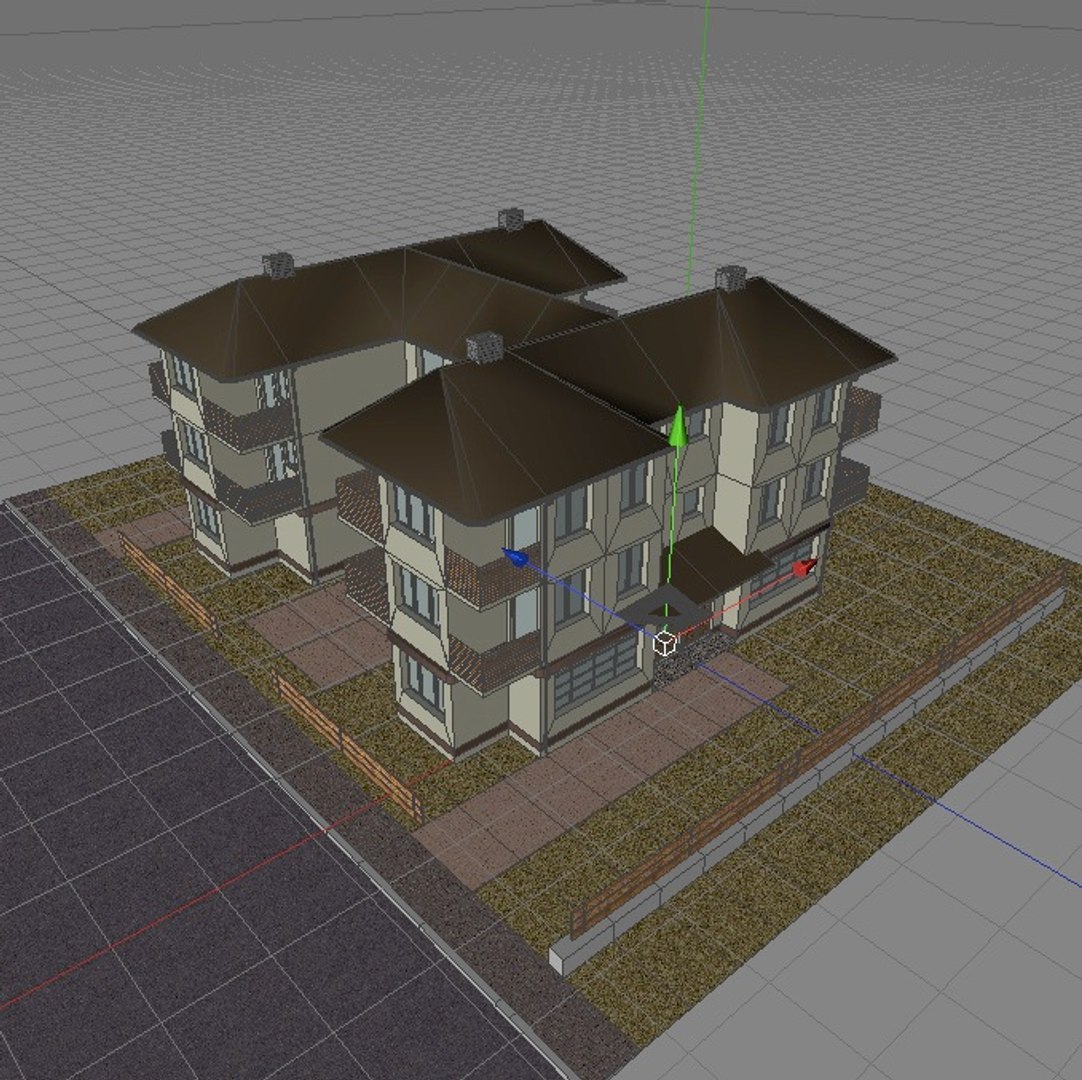 3d Small Apartment Building Model