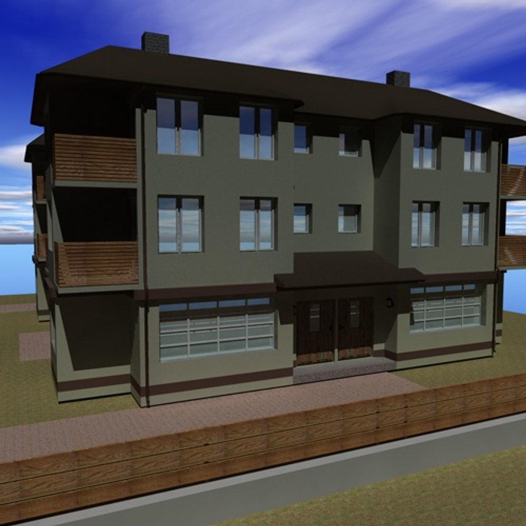 3d Small Apartment Building Model
