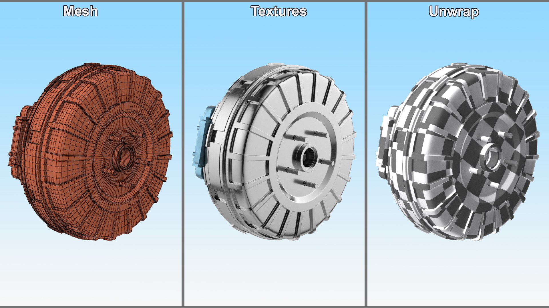 In-Wheel Electric Drive Assembly 3D Model - TurboSquid 2396111