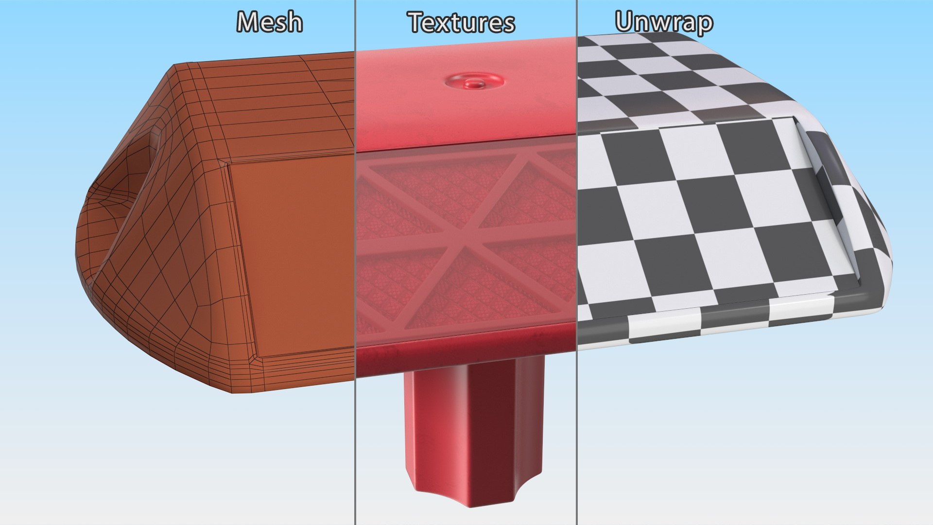 3D Raised Road Marker Red Model - TurboSquid 2076168