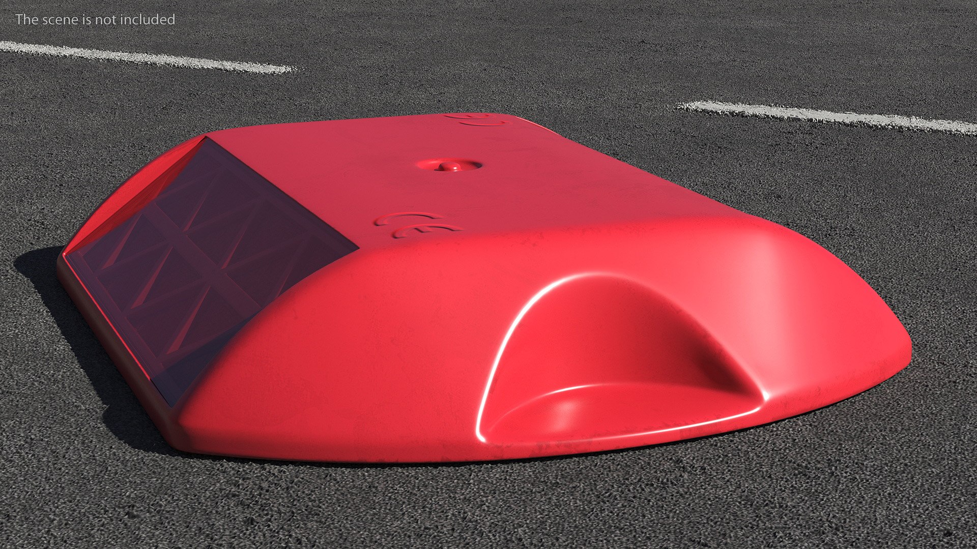3D Raised Road Marker Red Model - TurboSquid 2076168