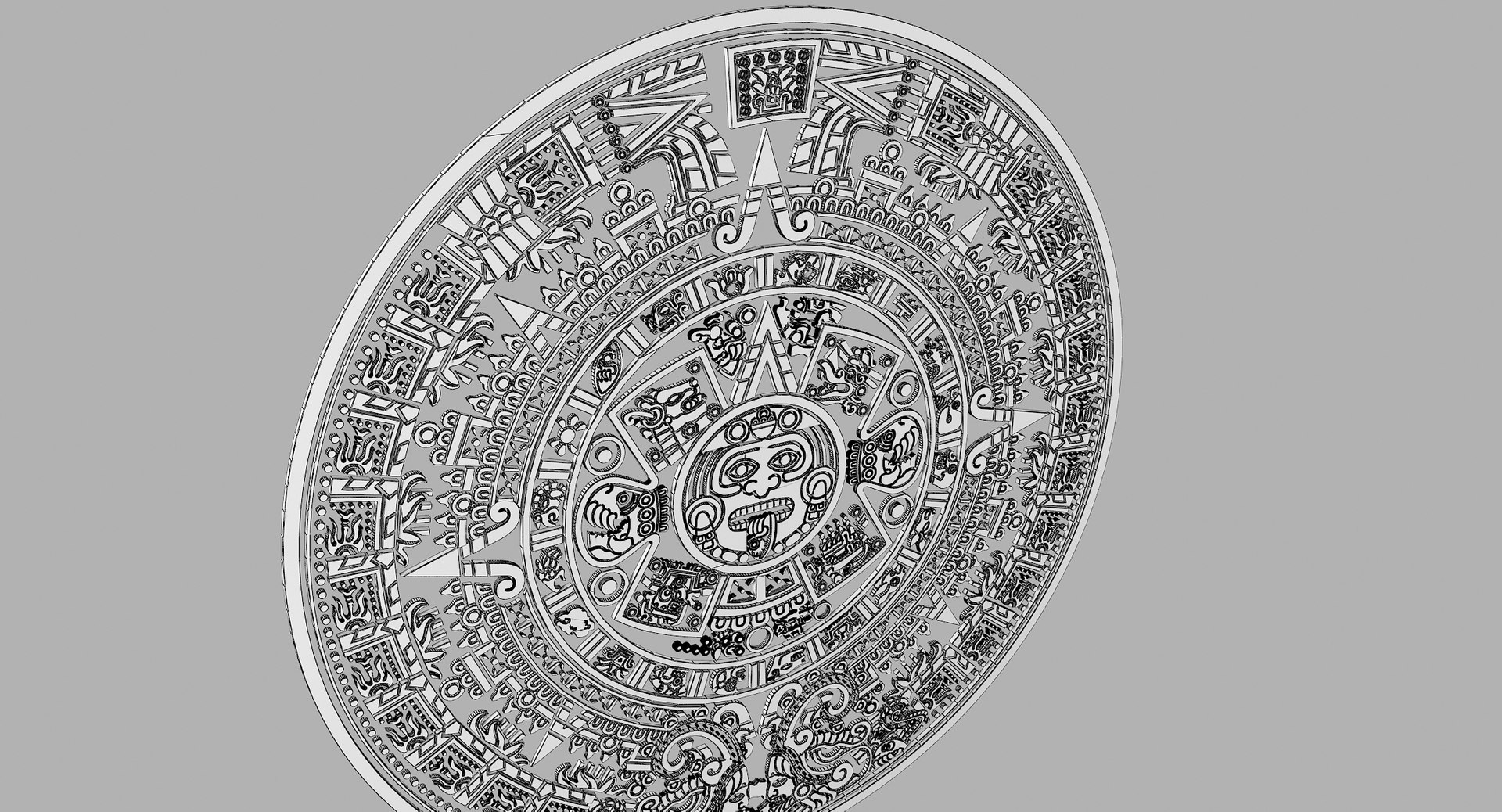 3D Aztec Calendar Model - TurboSquid 1343841