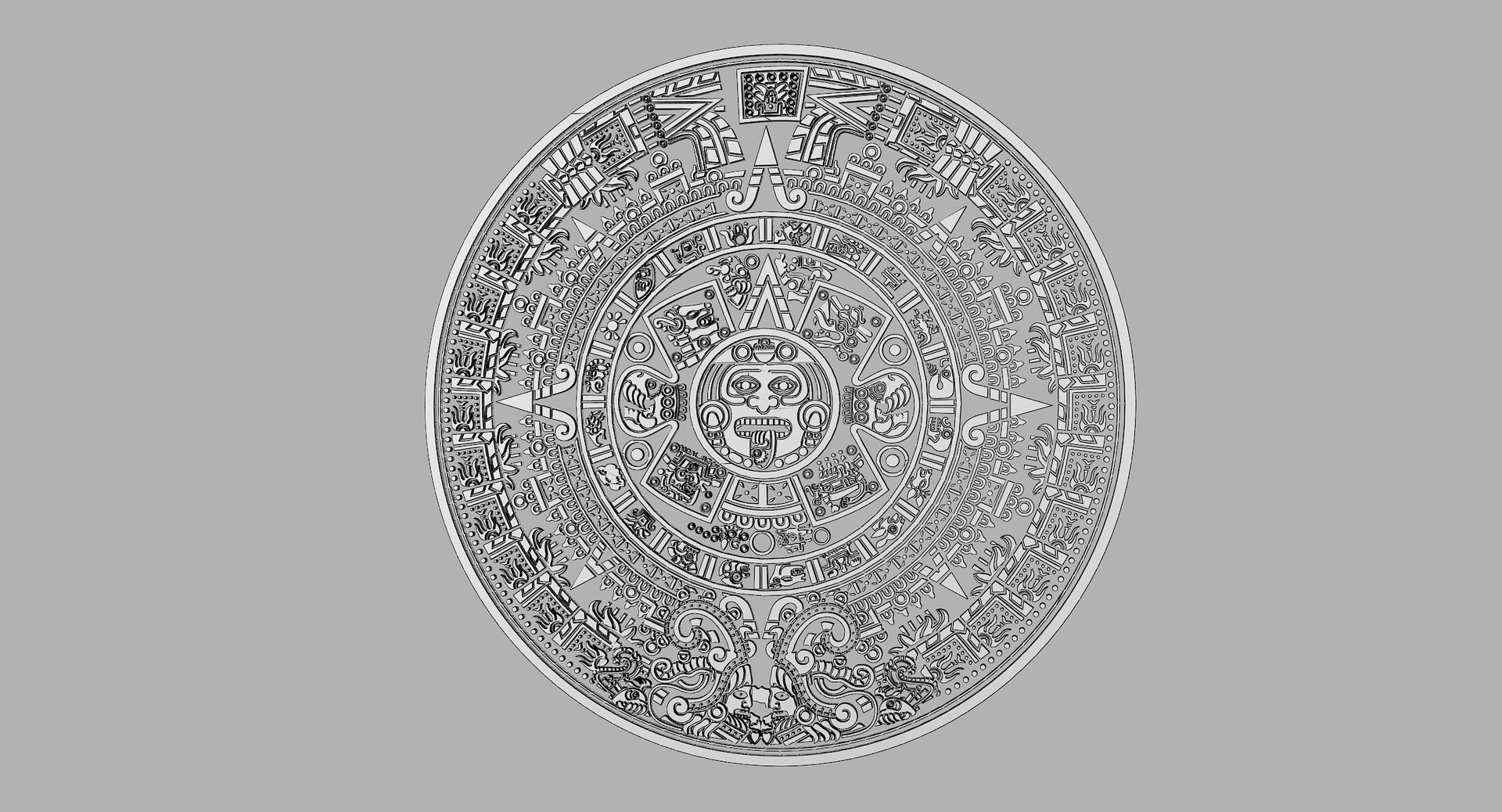 3D Aztec Calendar Model - TurboSquid 1343841
