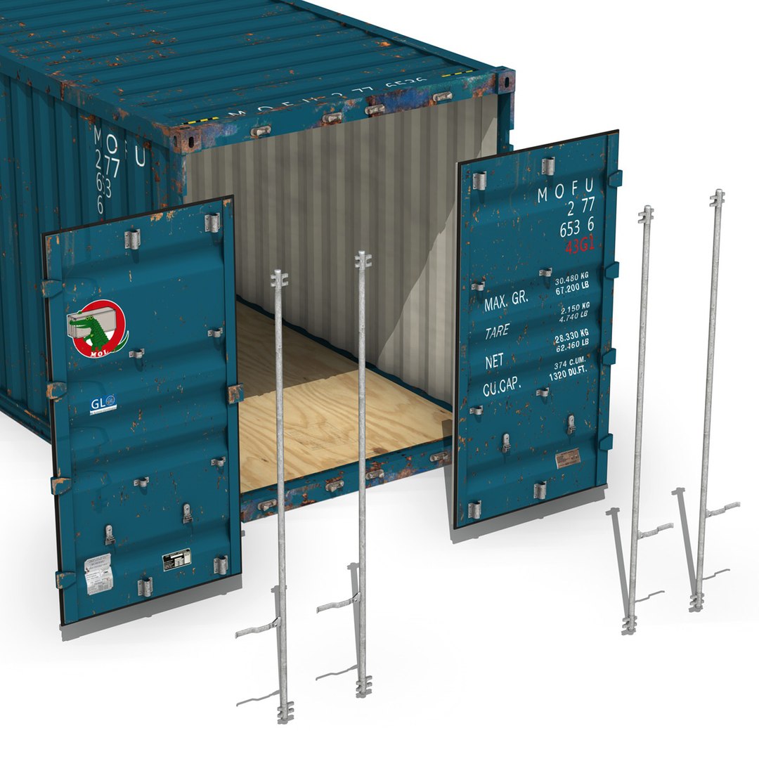 3d Model Of 40ft Shipping Container Mol