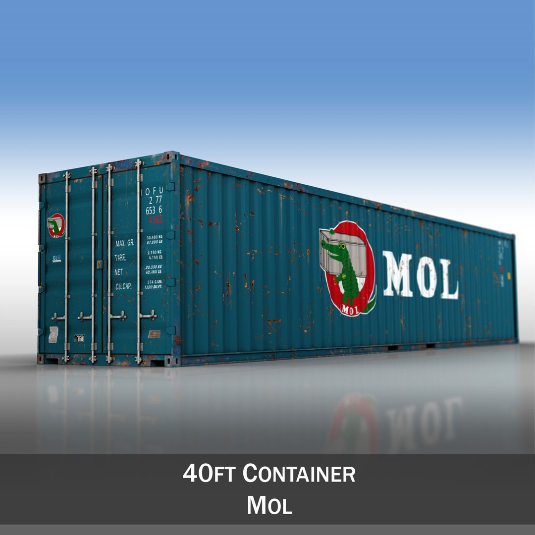 3d Model Of 40ft Shipping Container Mol