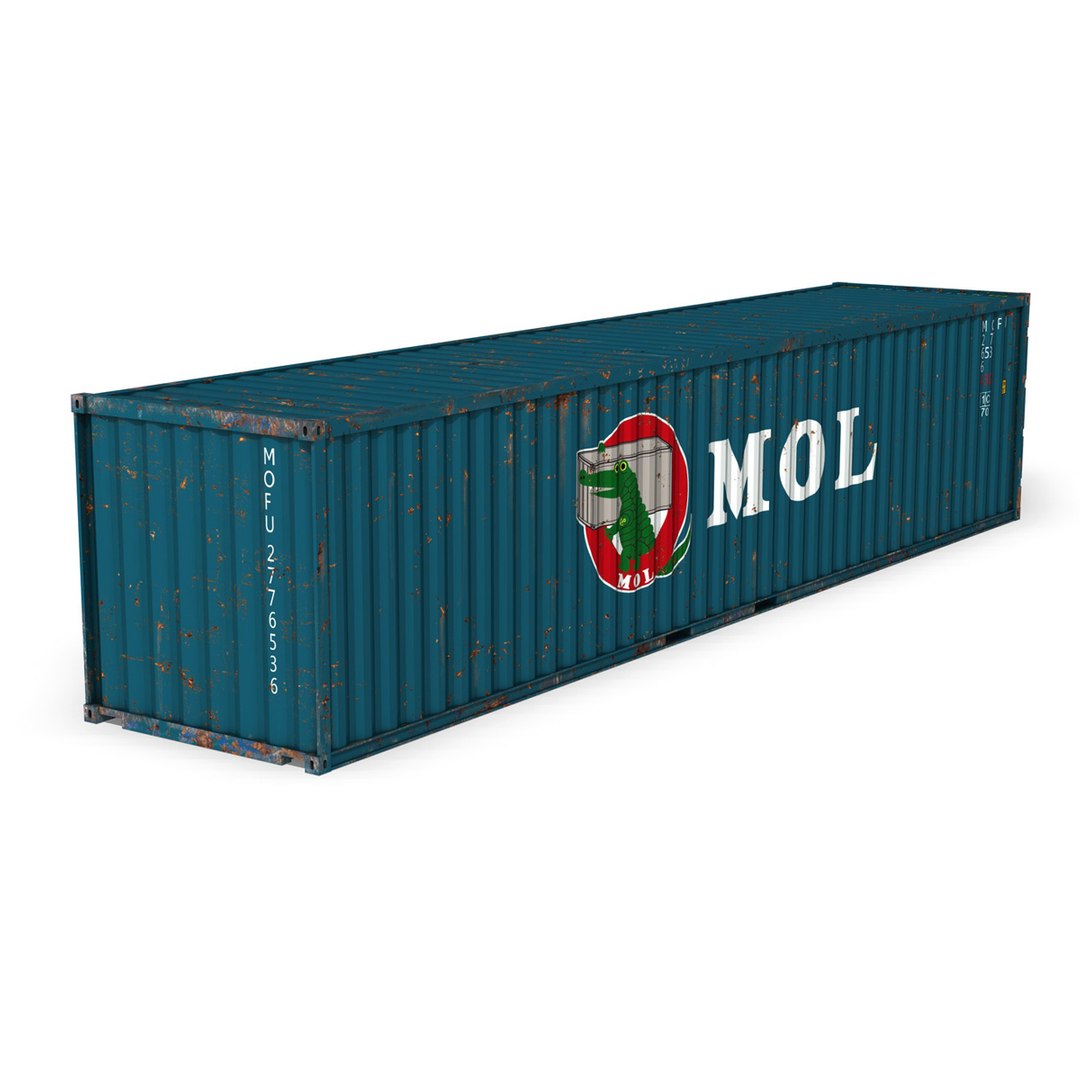 3d Model Of 40ft Shipping Container Mol