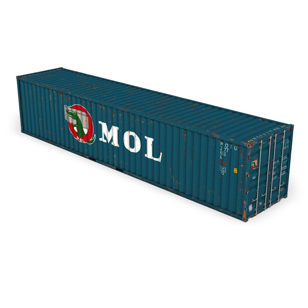 3d Model Of 40ft Shipping Container Mol