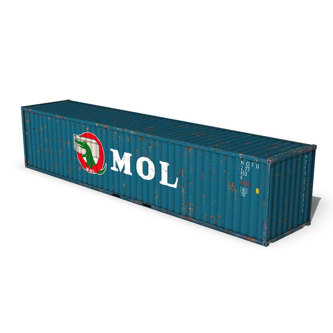 3d Model Of 40ft Shipping Container Mol