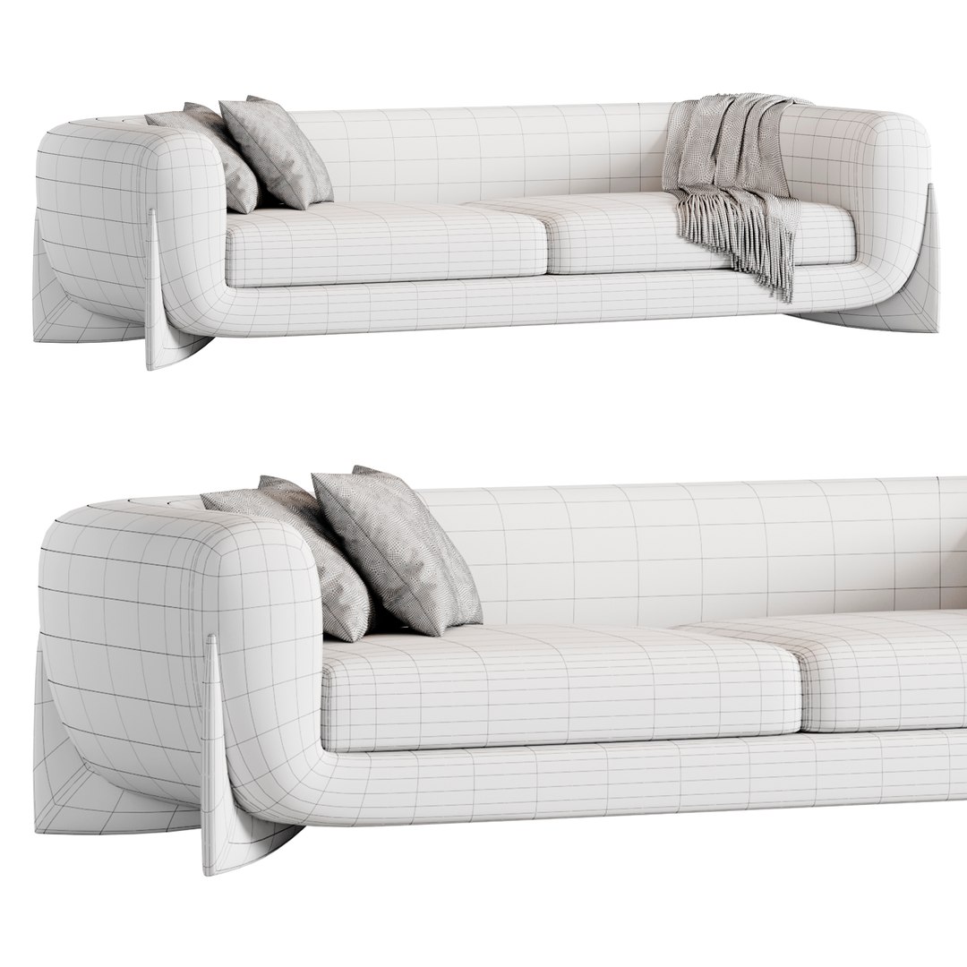 3D Softbay seater Sofa By Porada model - TurboSquid 2111291