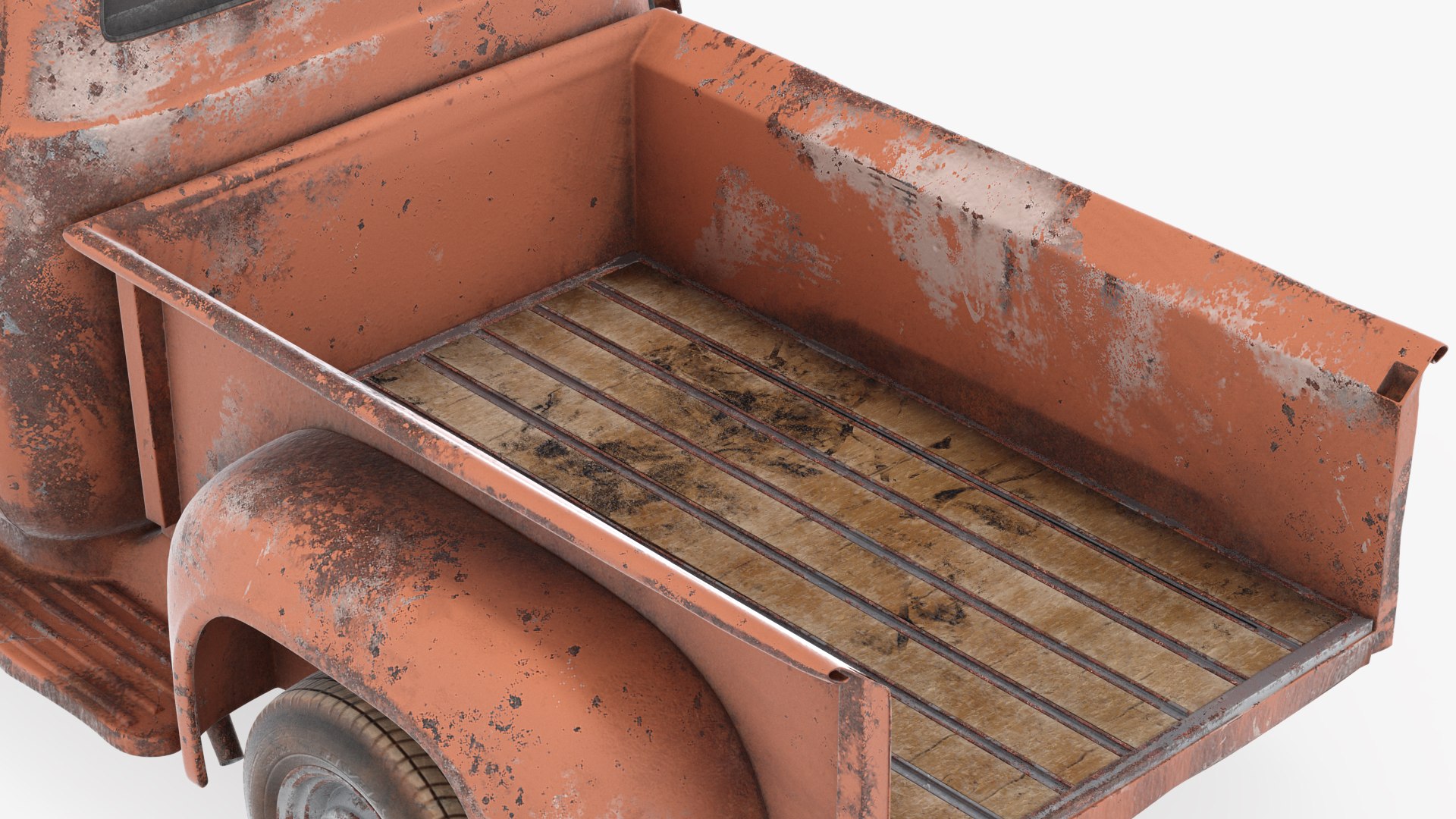 Rusty old f100 pickup truck model - TurboSquid 1528521