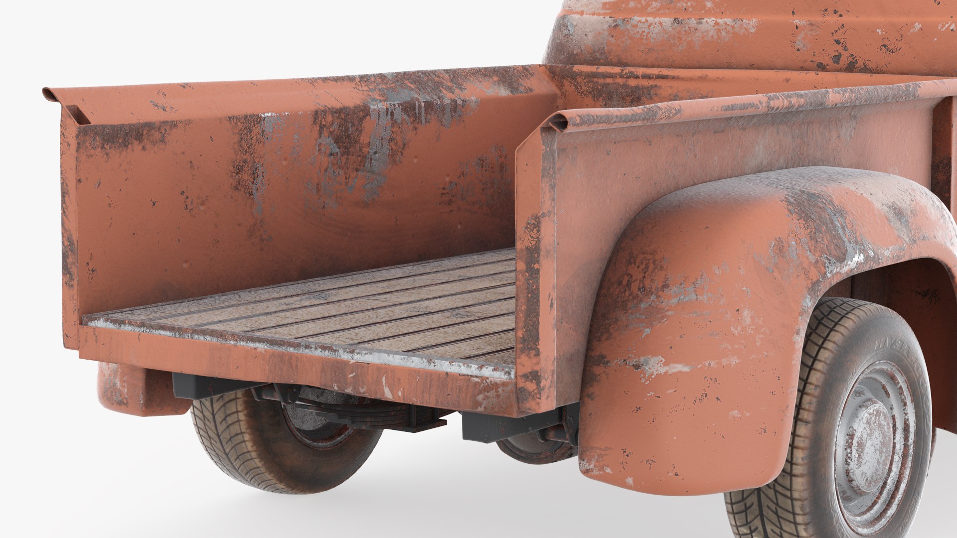 Rusty old f100 pickup truck model - TurboSquid 1528521