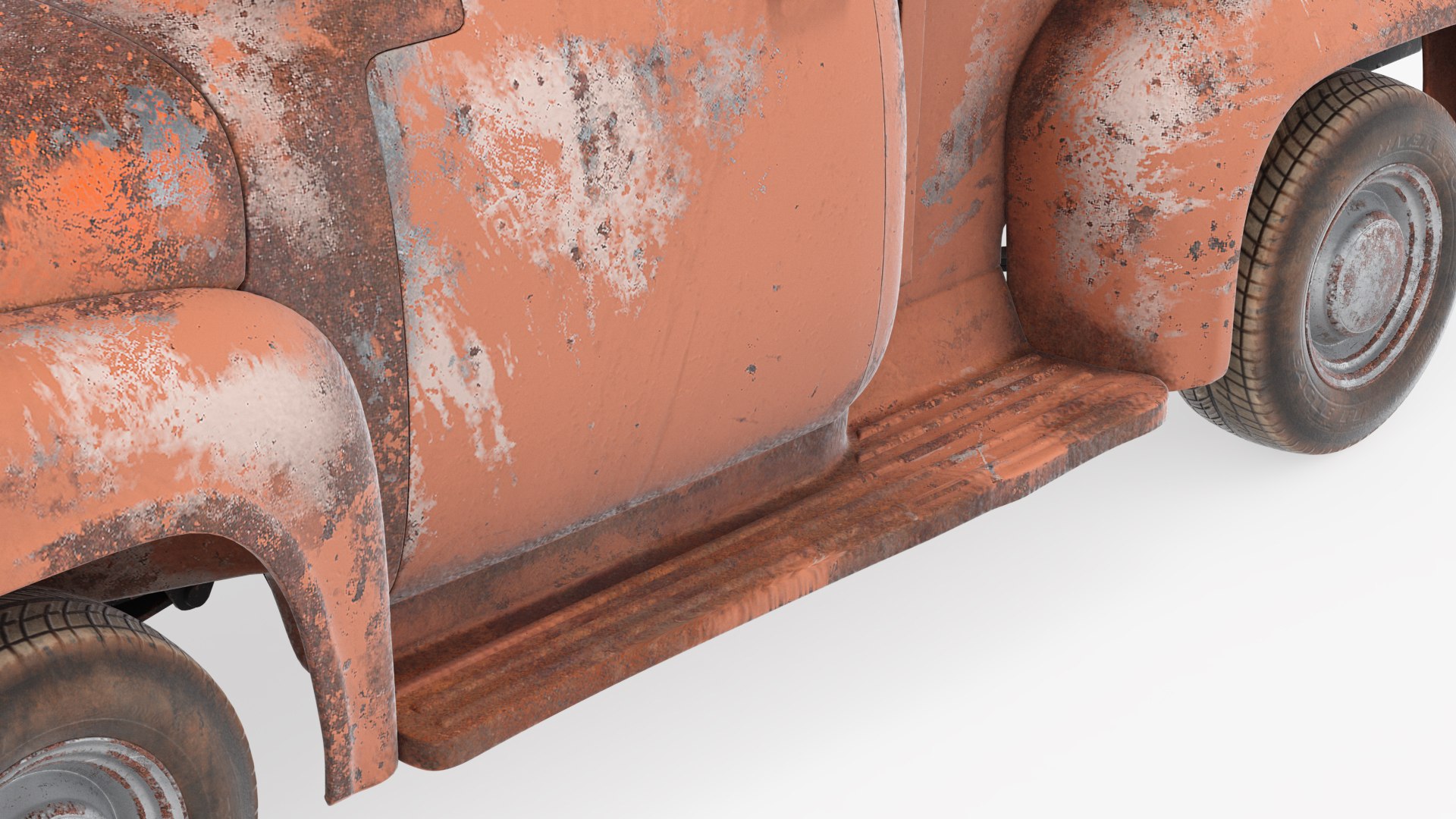 Rusty old f100 pickup truck model - TurboSquid 1528521