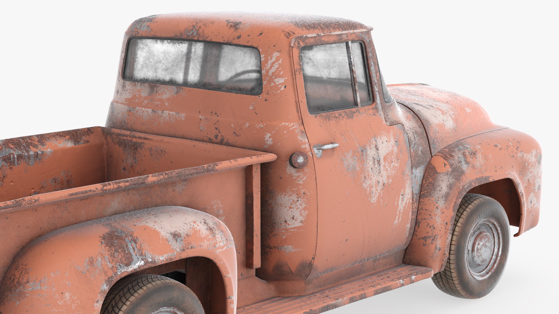 Rusty old f100 pickup truck model - TurboSquid 1528521