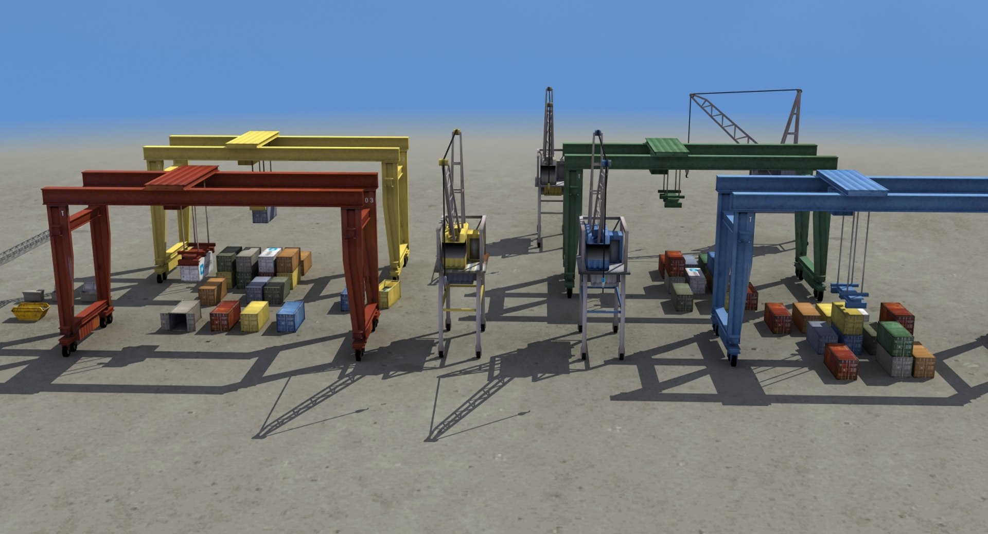 port equipment 3d model