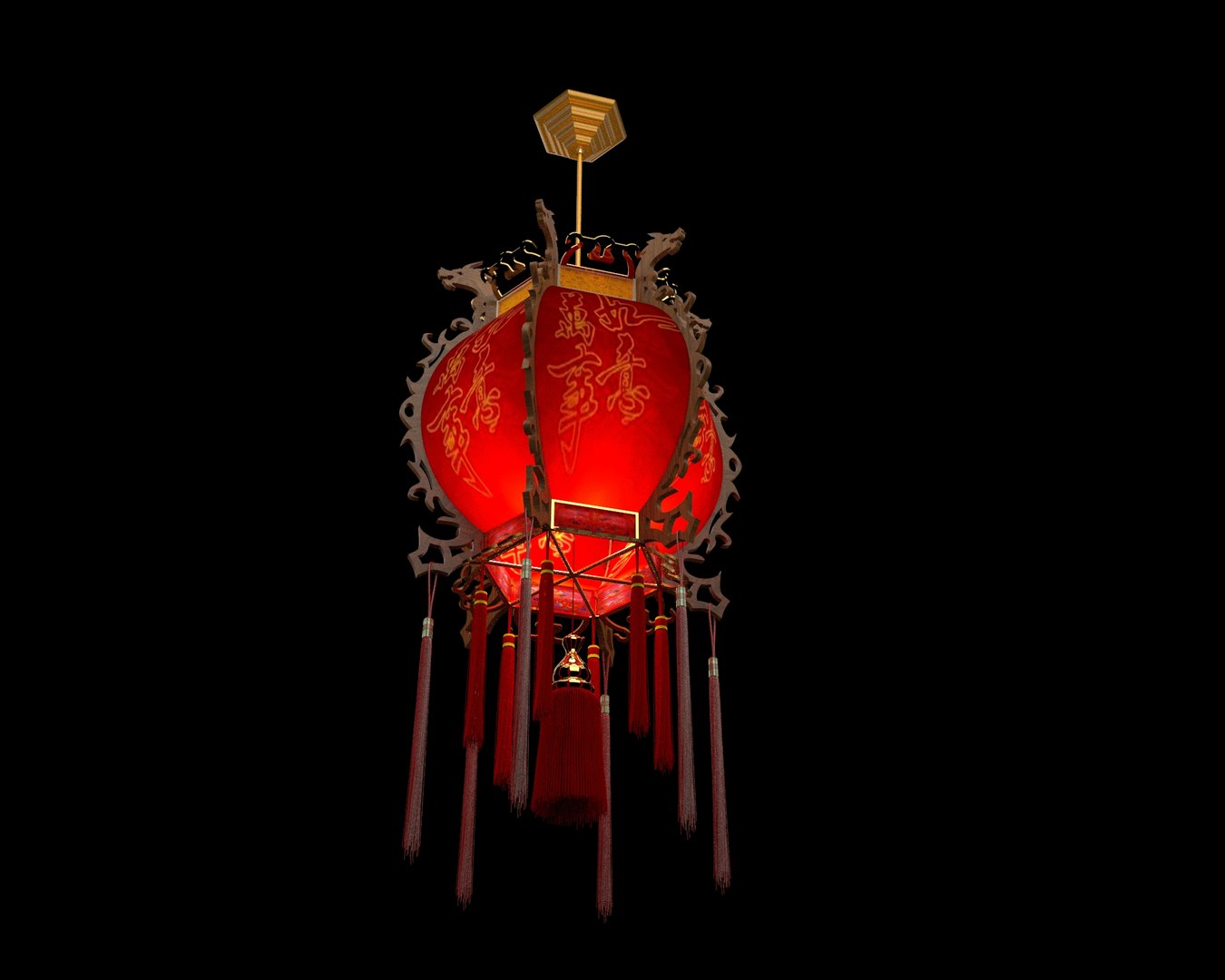 Chinese Red Lantern 3D Model - TurboSquid 2219016