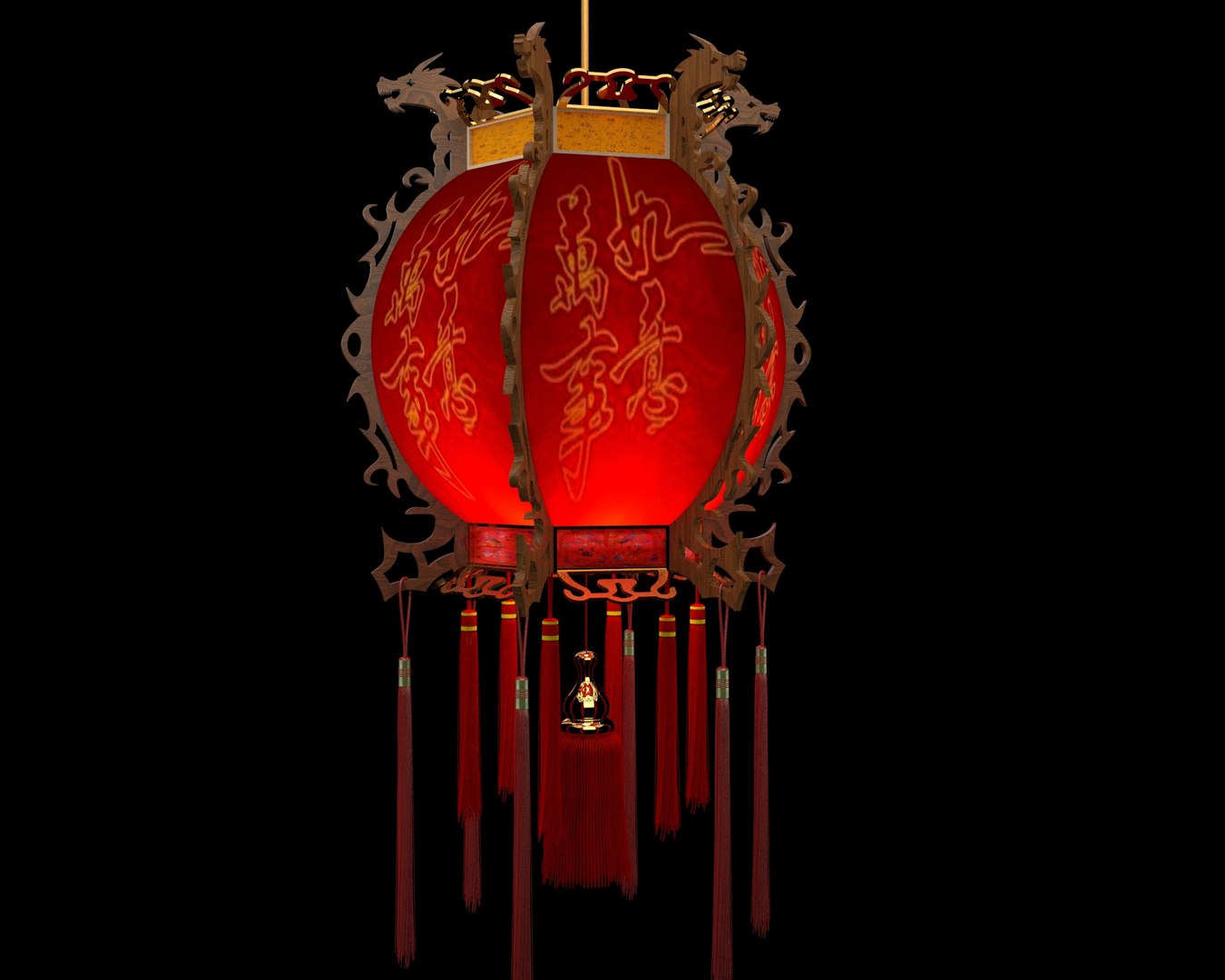Chinese Red Lantern 3D Model - TurboSquid 2219016