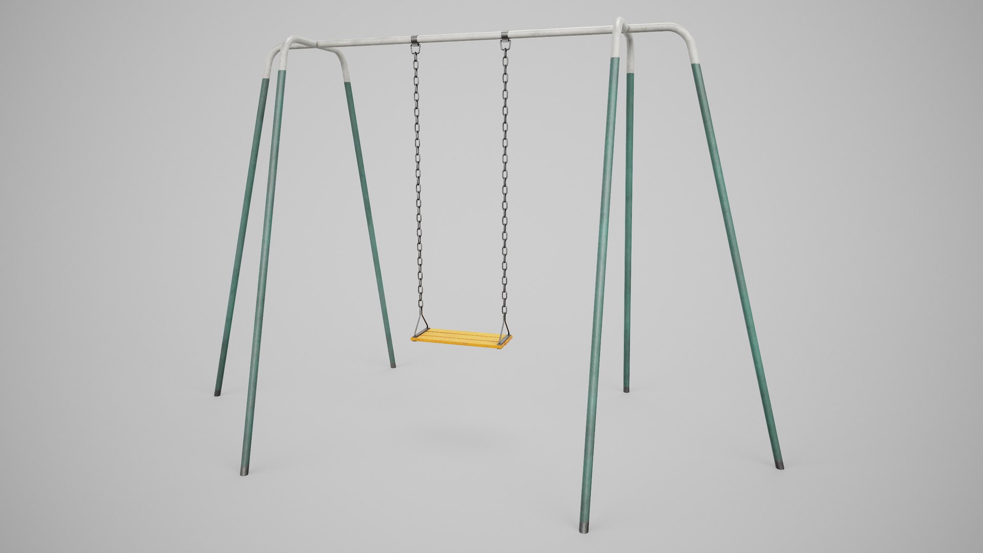 3D Set Of 3 Painted Playground Swings - TurboSquid 2153789