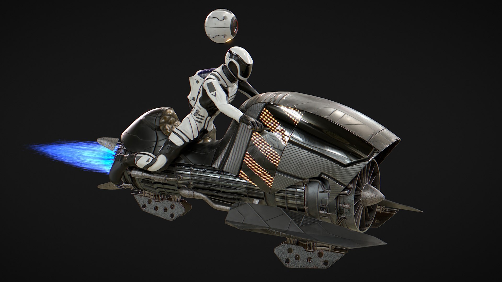 Jet Bike Rider 3D Model - TurboSquid 1824411