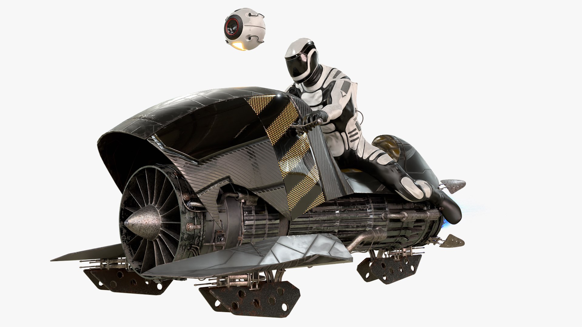 Jet Bike Rider 3D Model - TurboSquid 1824411