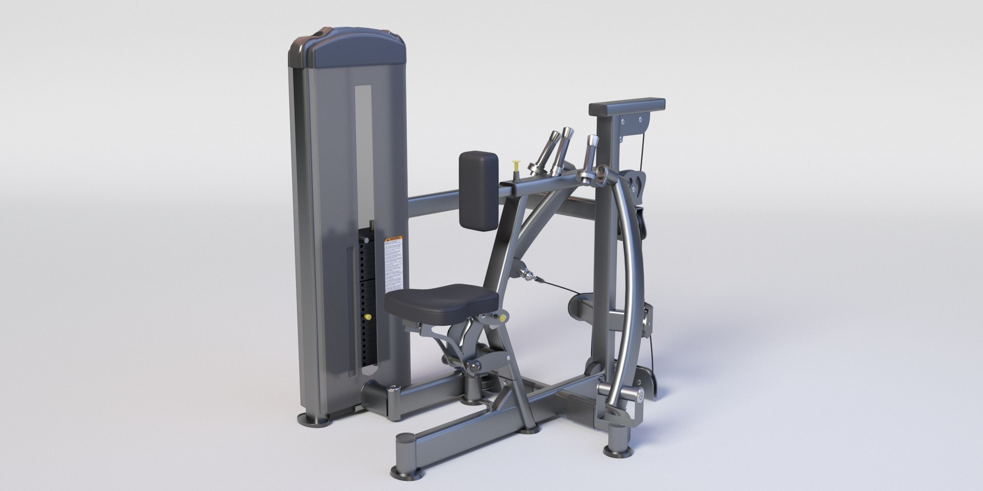 FUSE XL SEATED ROW - Premium 3D Gym Equipment Model 3D Model ...