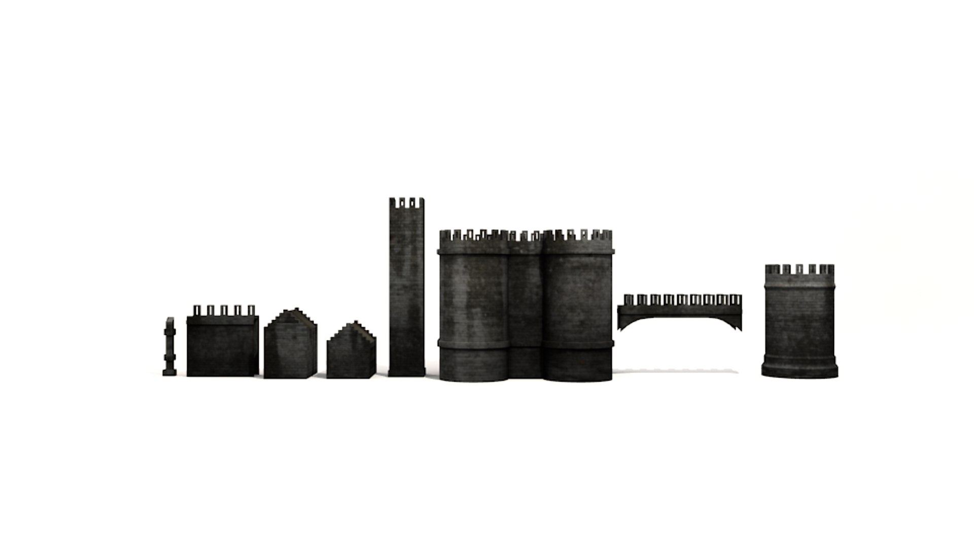 3d Modular Medieval Castle