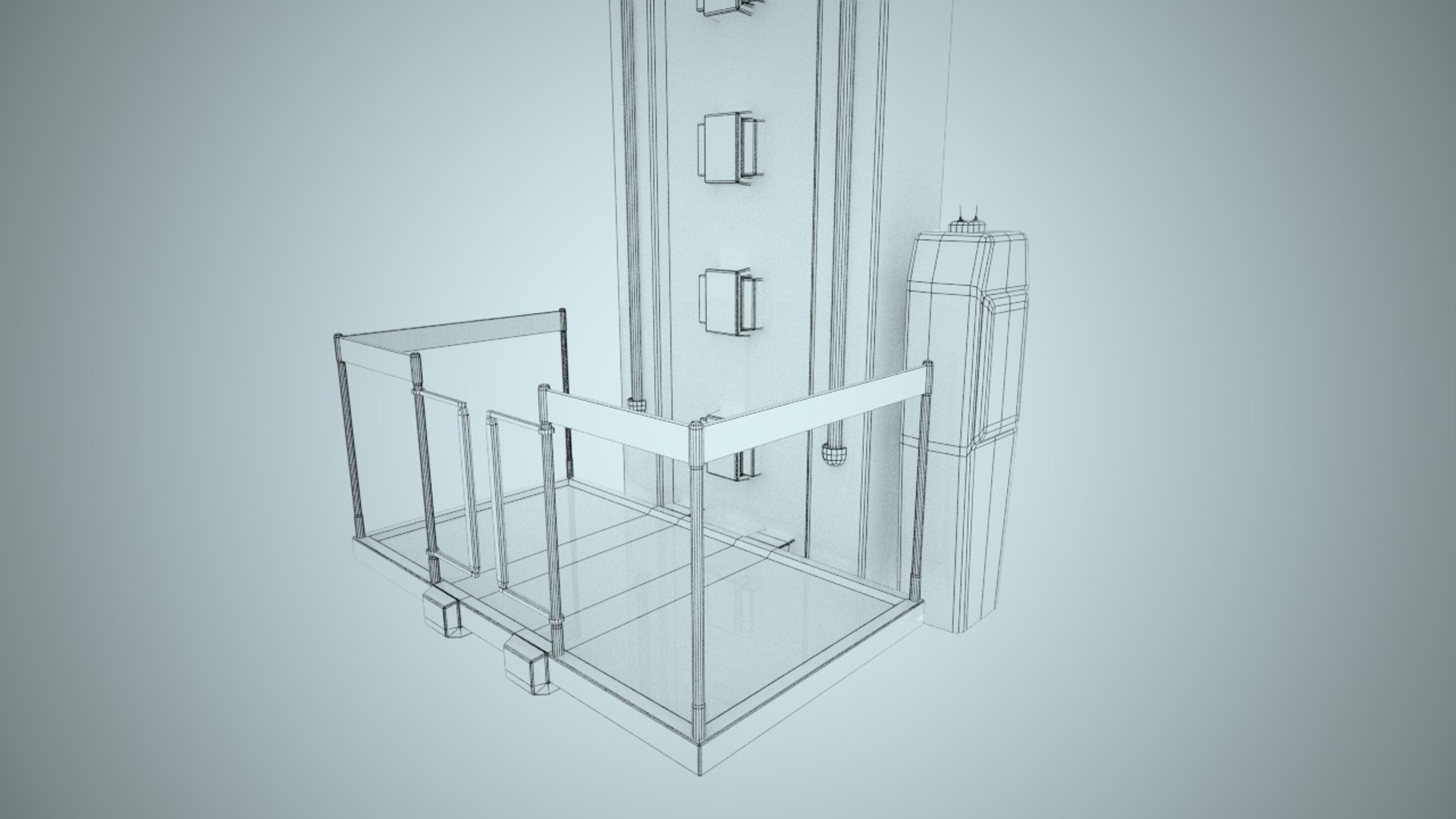 3D Model Futuristic Cyberpunk Lift - TurboSquid 1401563