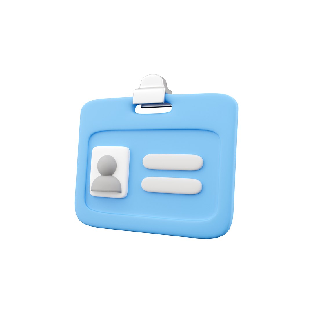 3d ID Card Icon 3D Model - TurboSquid 1935211