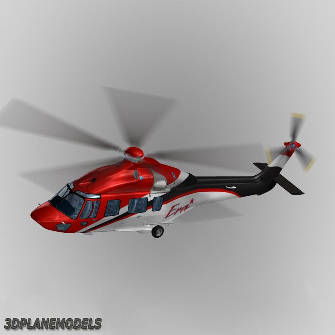 Eurocopter Helicopter Ec-175 3d Model