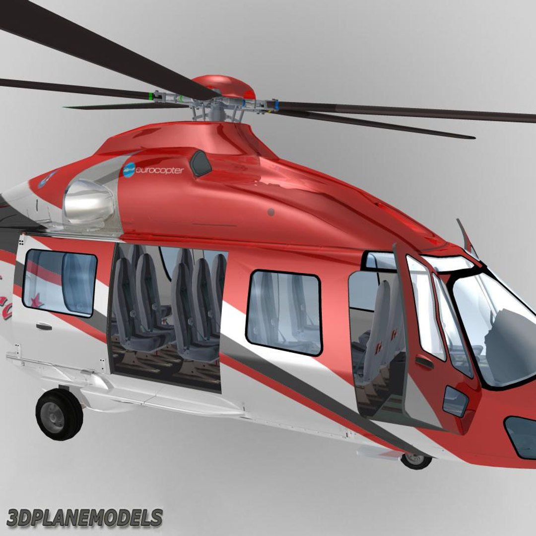 Eurocopter Helicopter Ec-175 3d Model