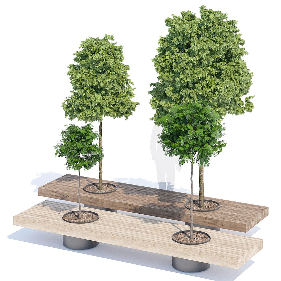 3D tree bench furniture - TurboSquid 1392214