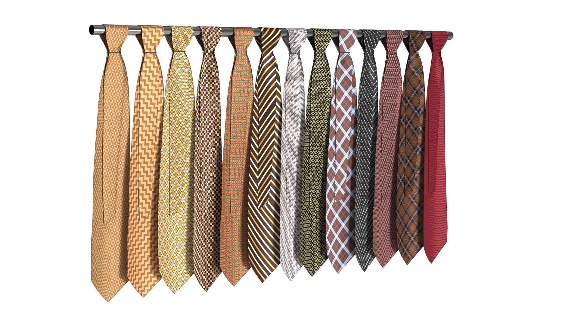 Realistic Ties 3D Model - TurboSquid 1449443
