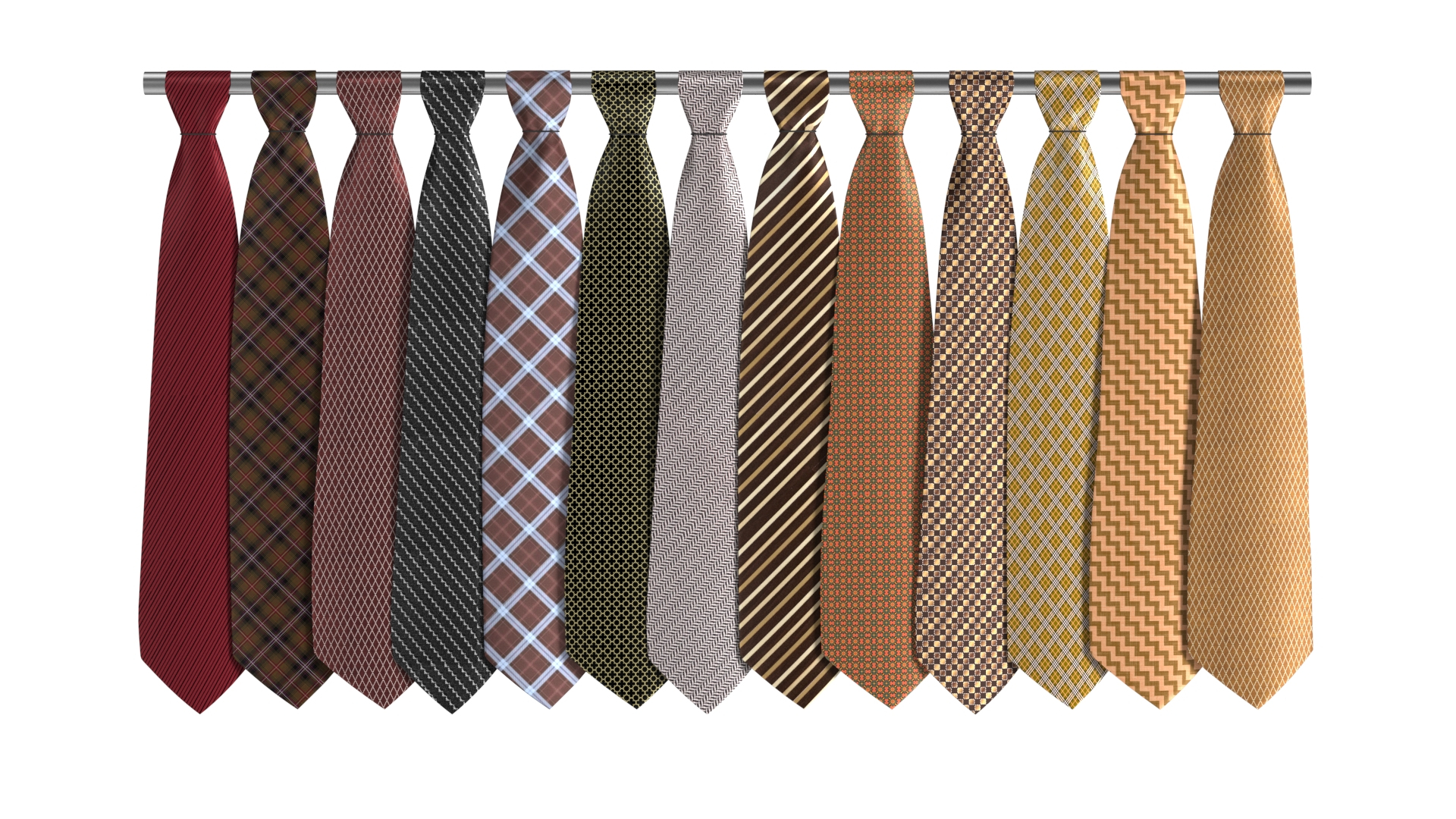 Realistic Ties 3D Model - TurboSquid 1449443