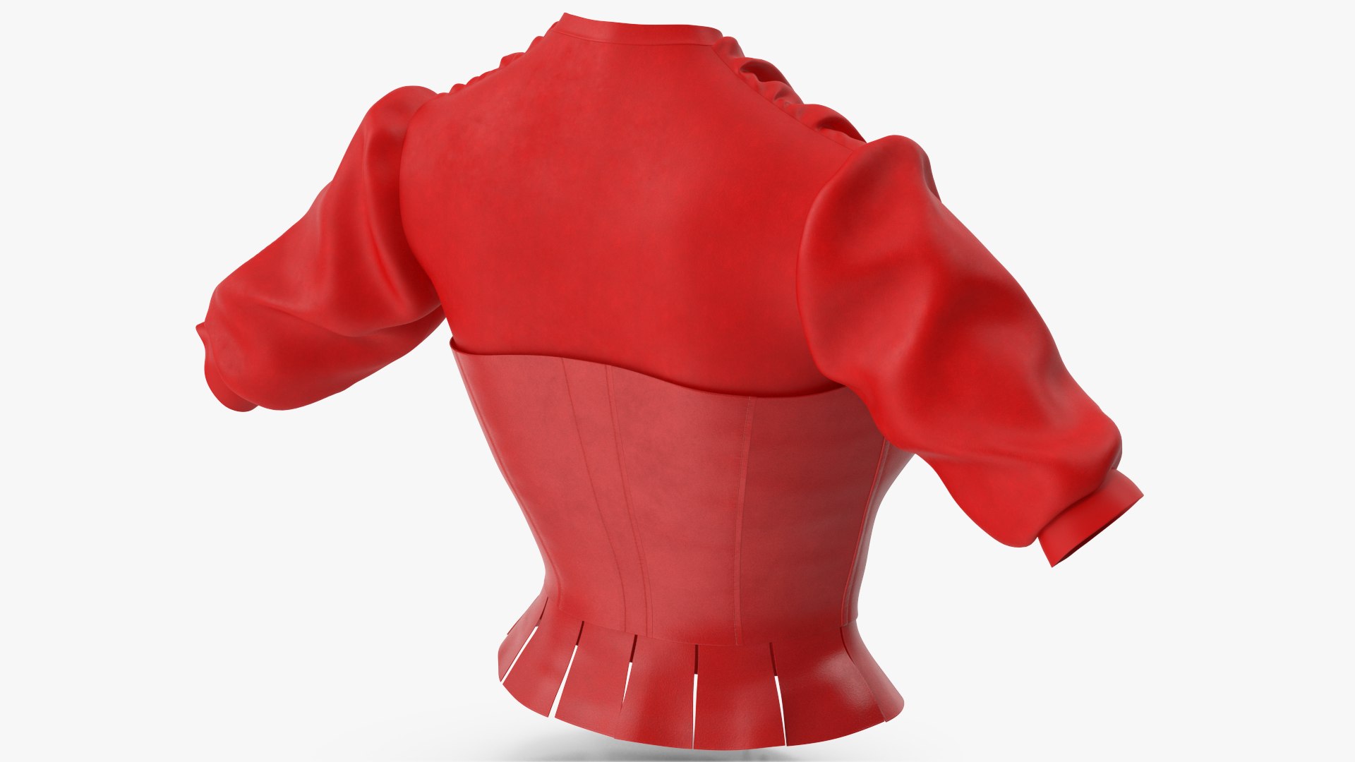 3D Blouse With Corset Leather 6 - TurboSquid 2124505