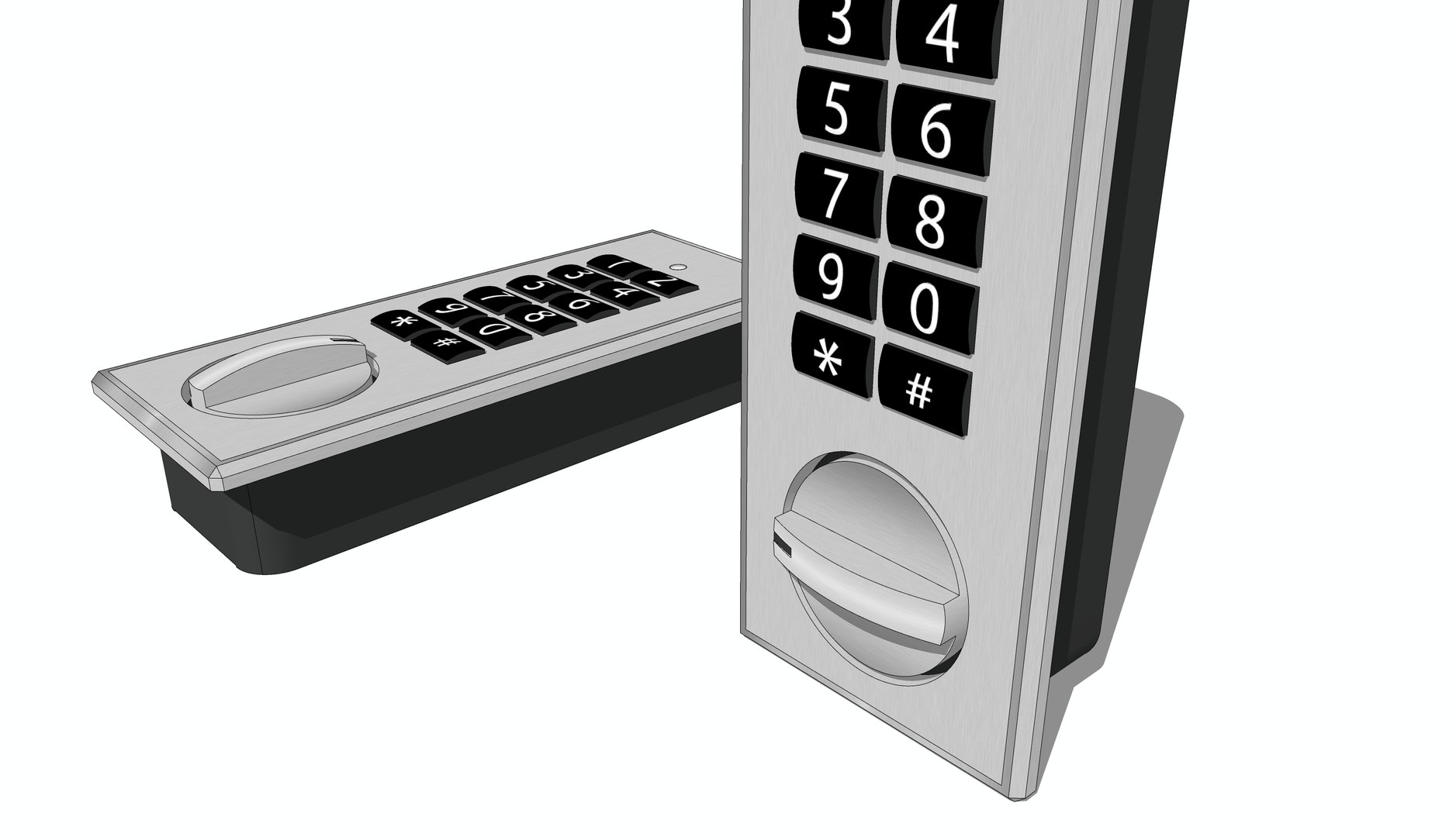 Combo Locker Button Lock 3D Model - TurboSquid 2160753