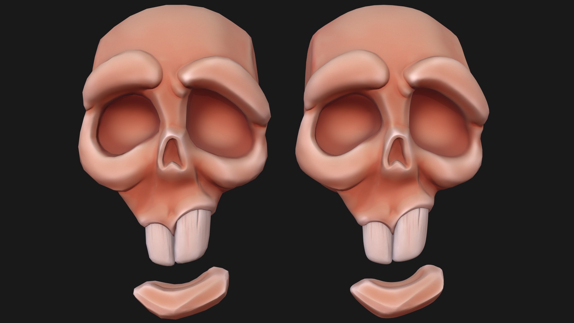 Cartoon Skull V1 Model - TurboSquid 1430015