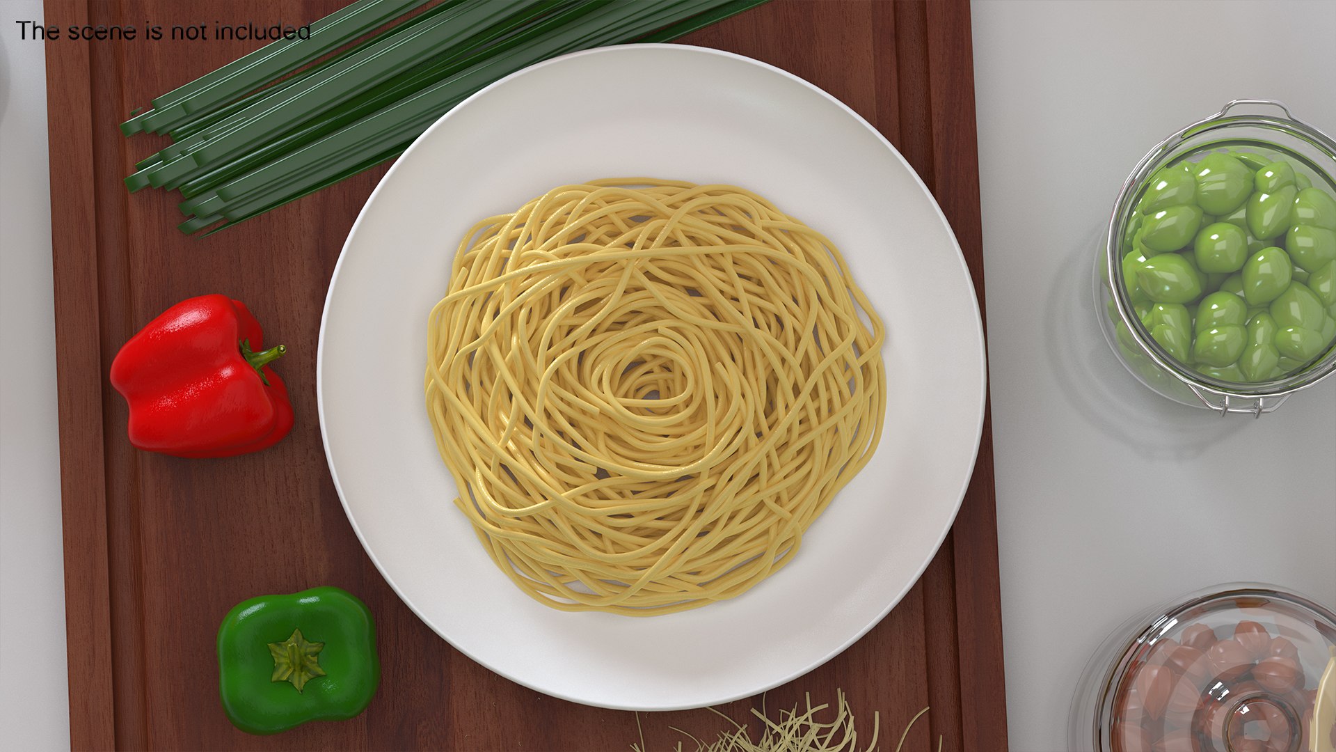 3D Cooked Spaghetti On Plate Model - TurboSquid 2180768