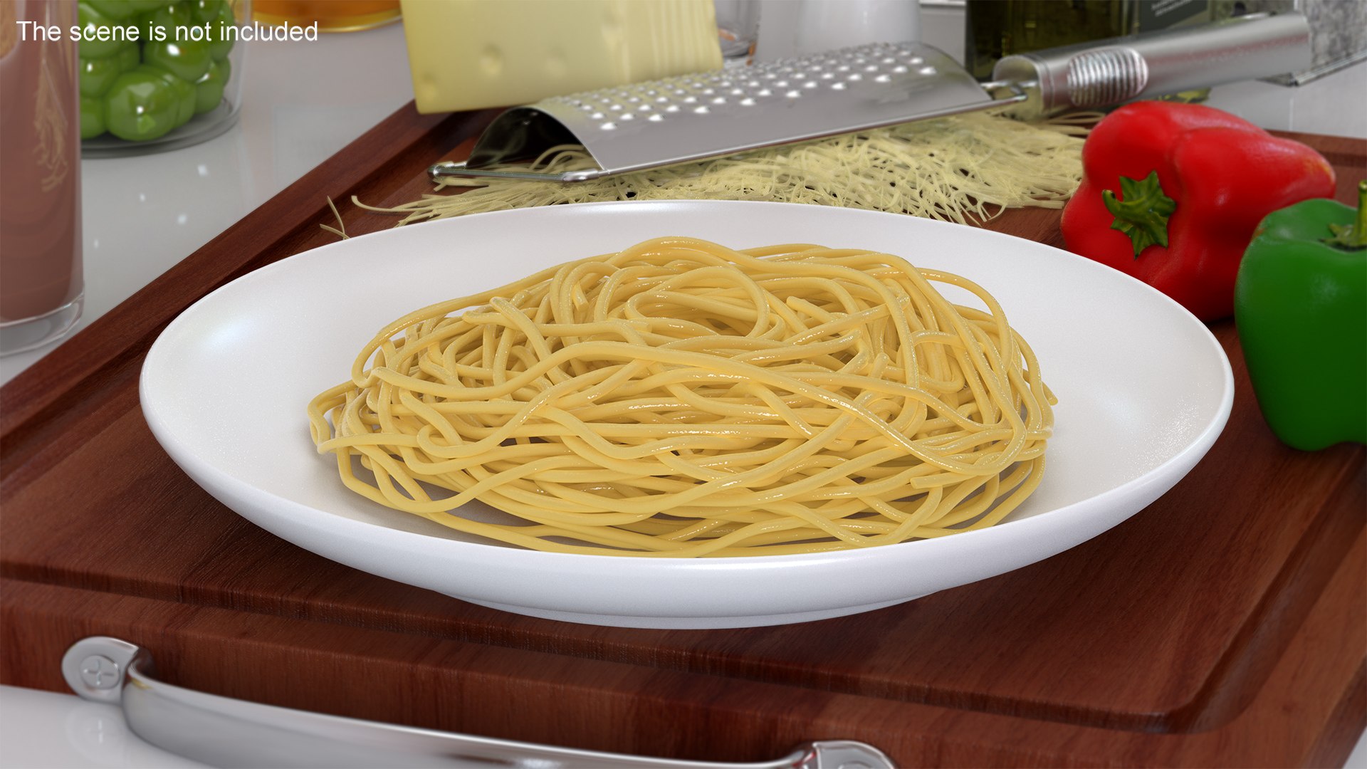 3D Cooked Spaghetti On Plate Model - TurboSquid 2180768
