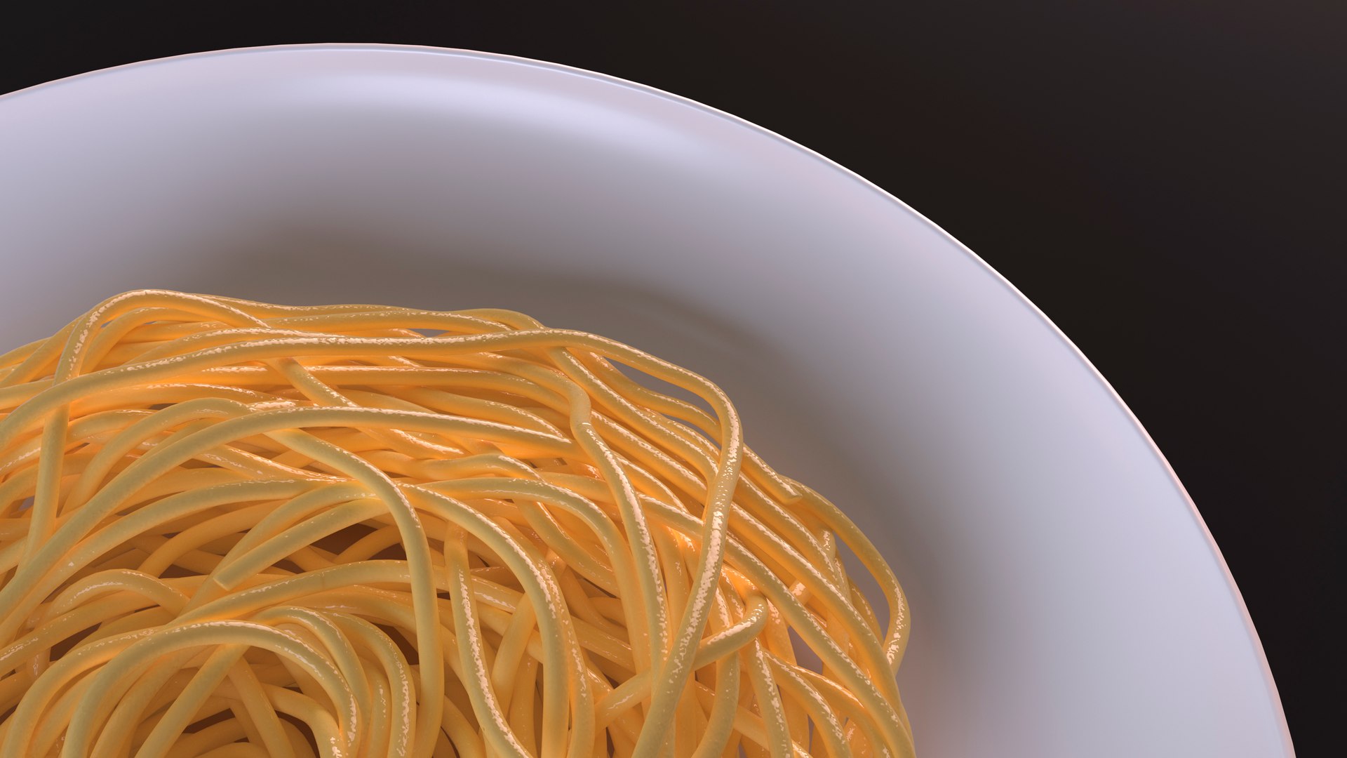 3D Cooked Spaghetti On Plate Model - TurboSquid 2180768