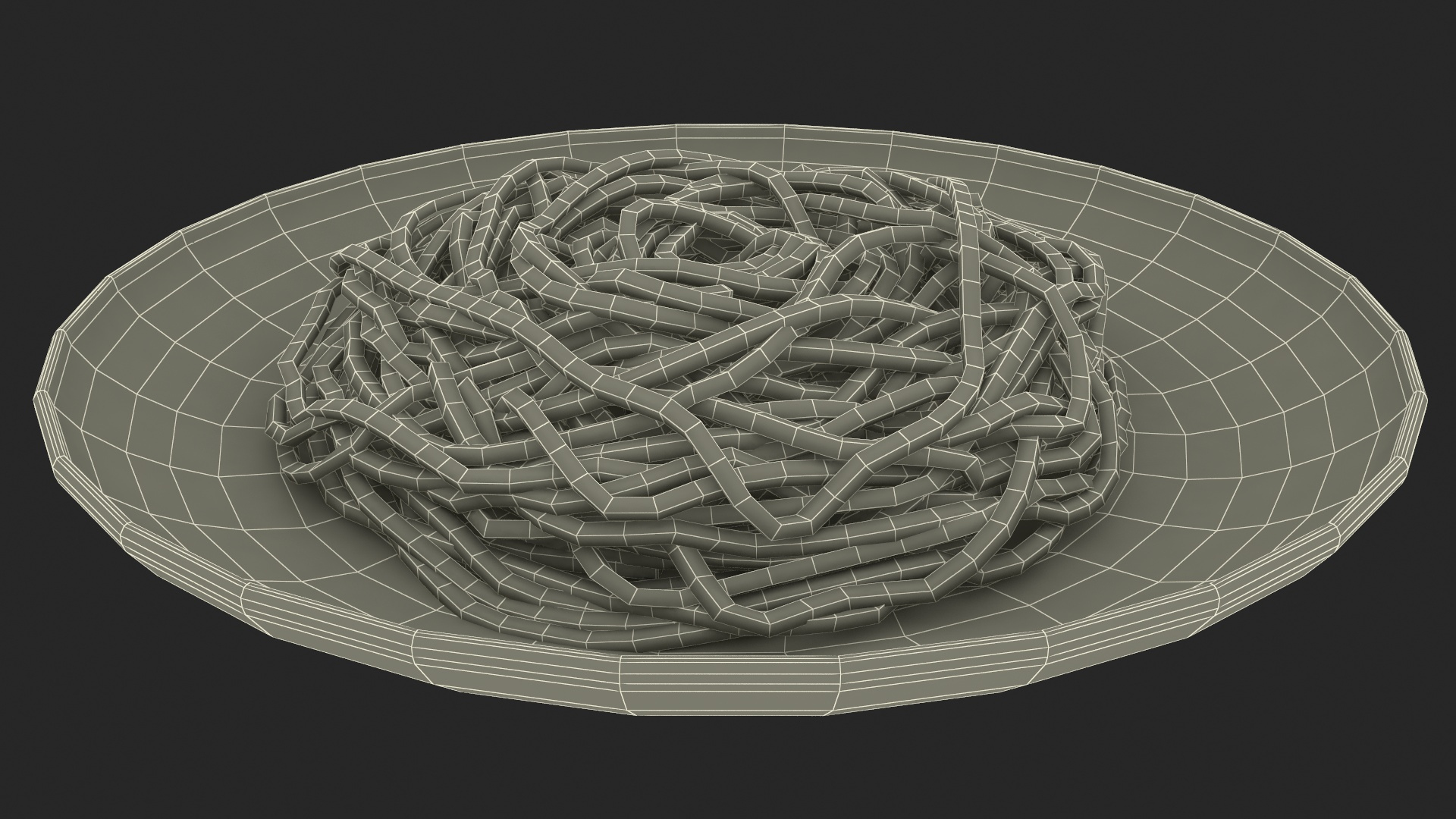 3D Cooked Spaghetti On Plate Model - TurboSquid 2180768