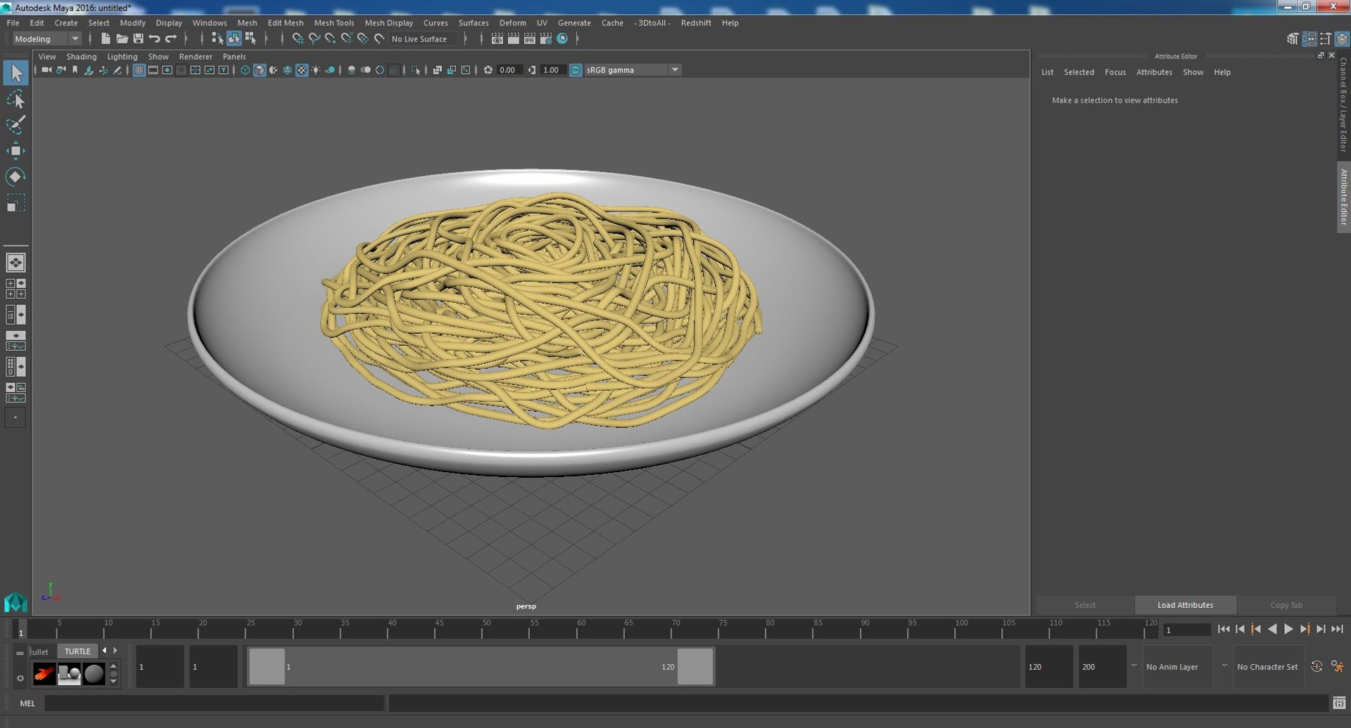 3D Cooked Spaghetti On Plate Model - TurboSquid 2180768