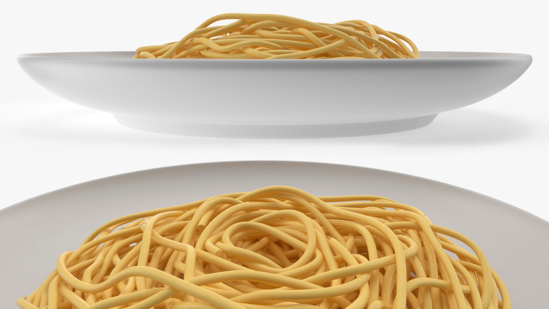 3D Cooked Spaghetti On Plate Model - TurboSquid 2180768