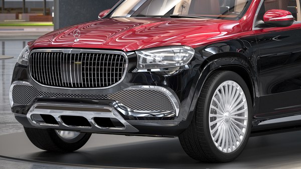 Maybach gls 600 red 3D - TurboSquid 1684446