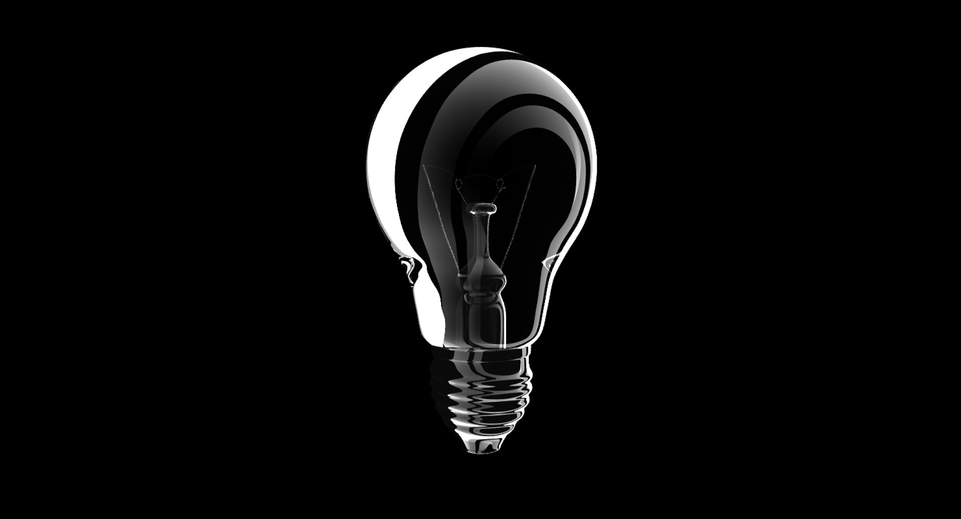 3d classic light bulb model