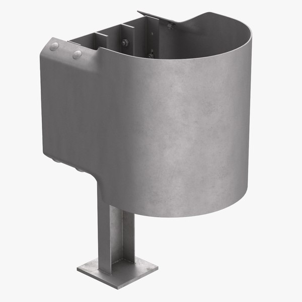 3D Guardrail Thrie Beam Ending Buffer - TurboSquid 1918232