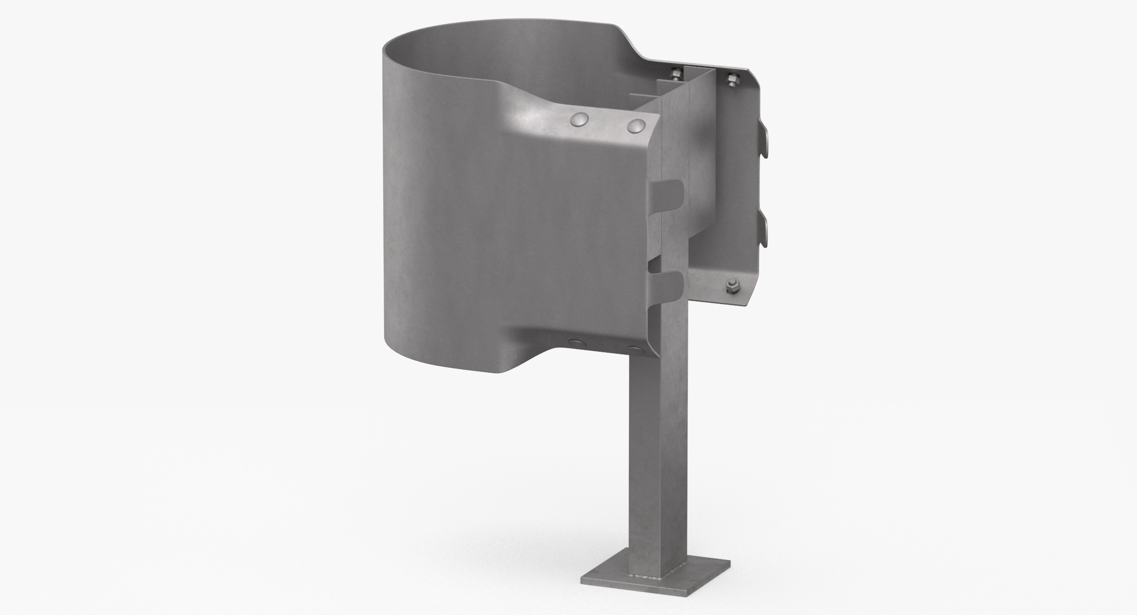 3D Guardrail Thrie Beam Ending Buffer - TurboSquid 1918232