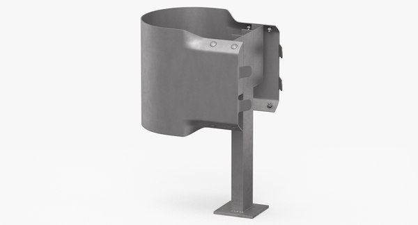 3D Guardrail Thrie Beam Ending Buffer - TurboSquid 1918232