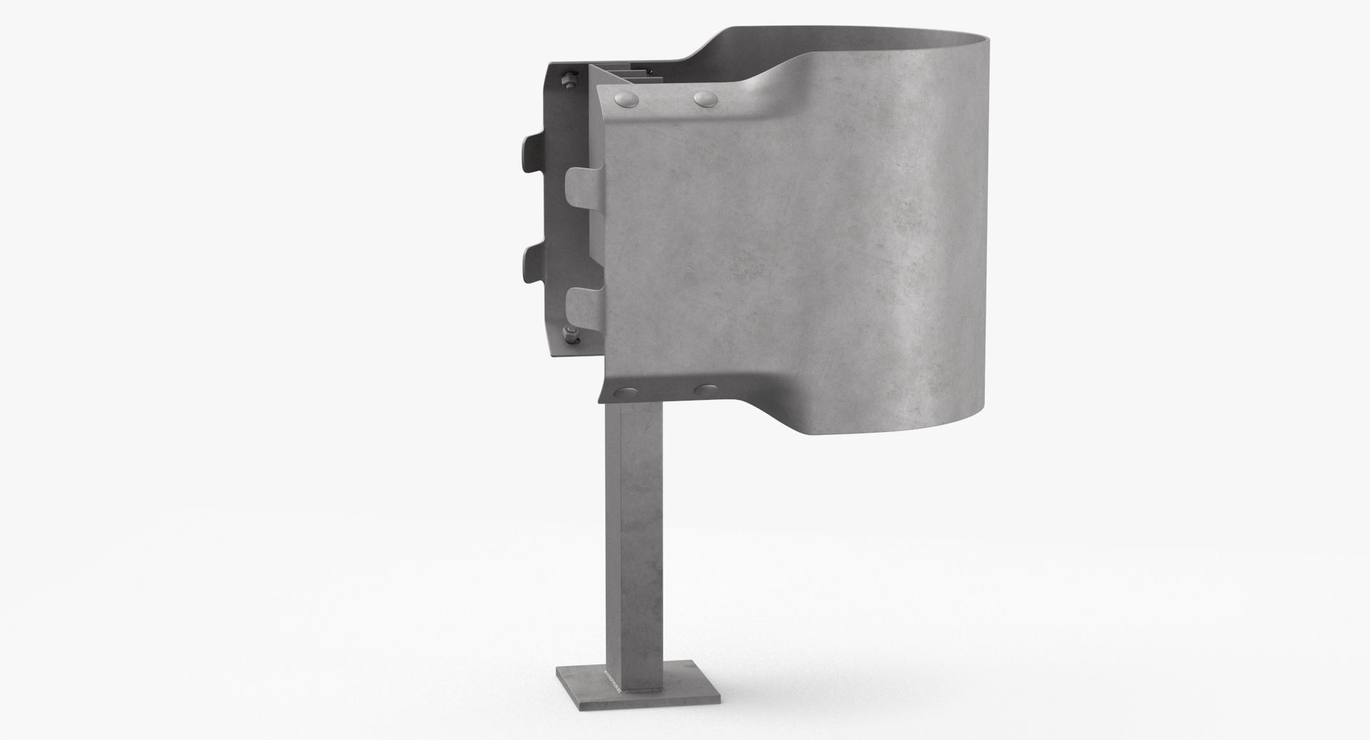 3D Guardrail Thrie Beam Ending Buffer - TurboSquid 1918232