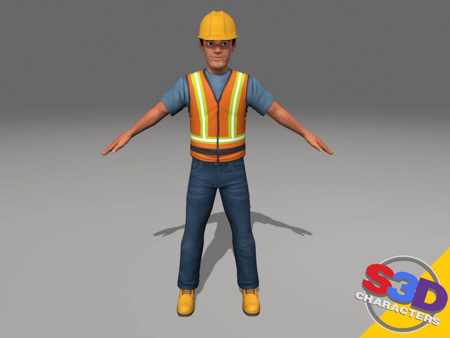 3d Model Construction Worker
