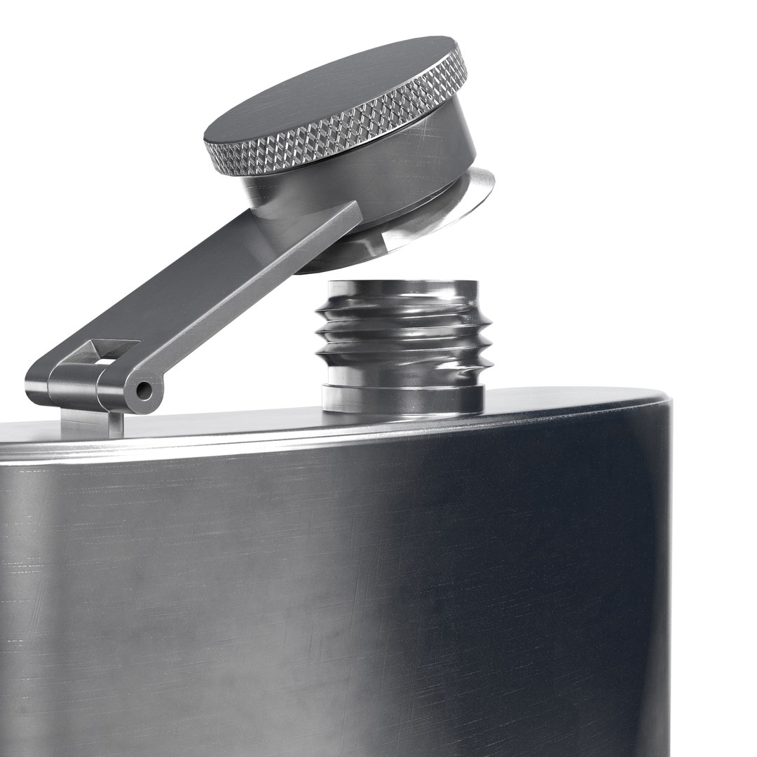 Steel Alcohol Flask Model - TurboSquid 1513988
