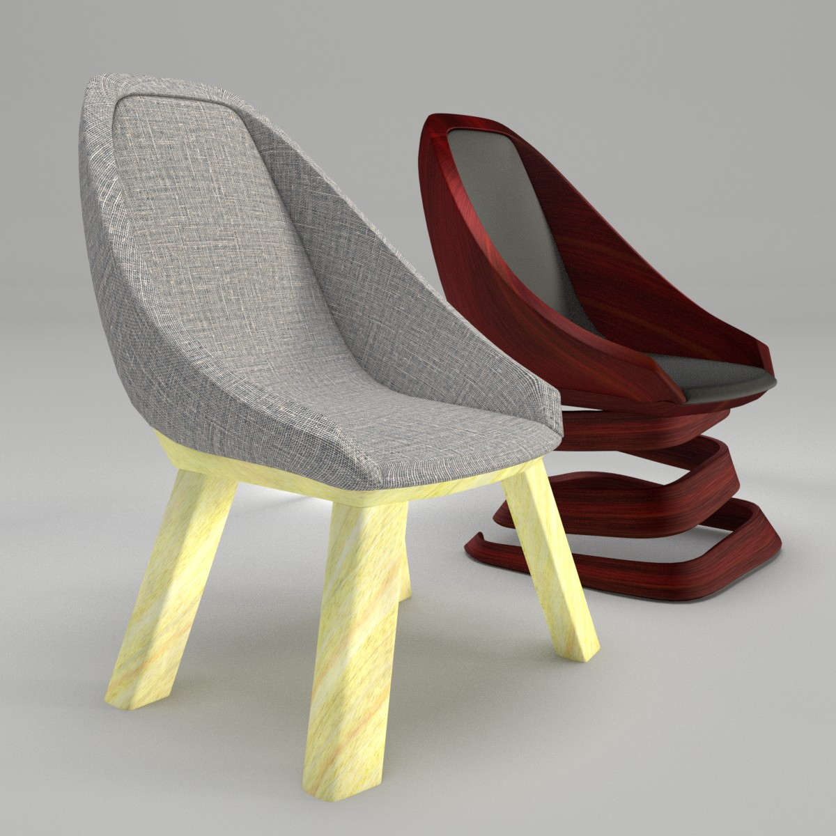 3d scaled chairs alternate designs model